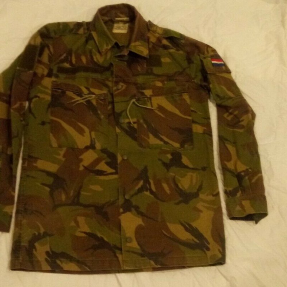 Szmedium Vintage Dutch Netherlands Military Woodland … - Gem